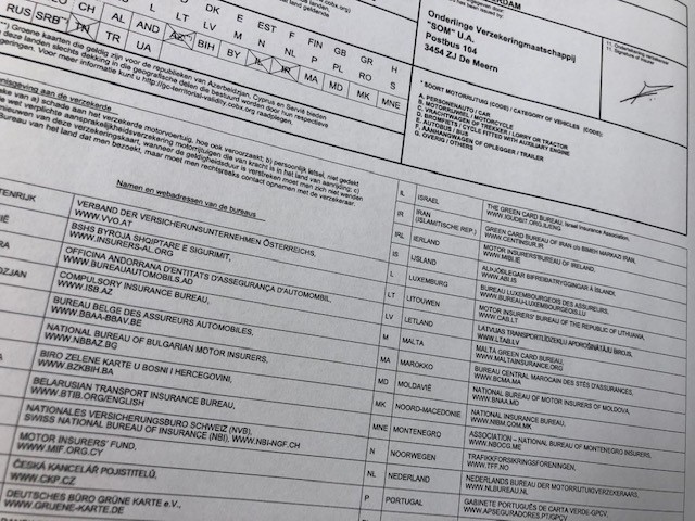 Groene kaart heet voortaan Internationaal verzekeringsbewijs - OVM ...